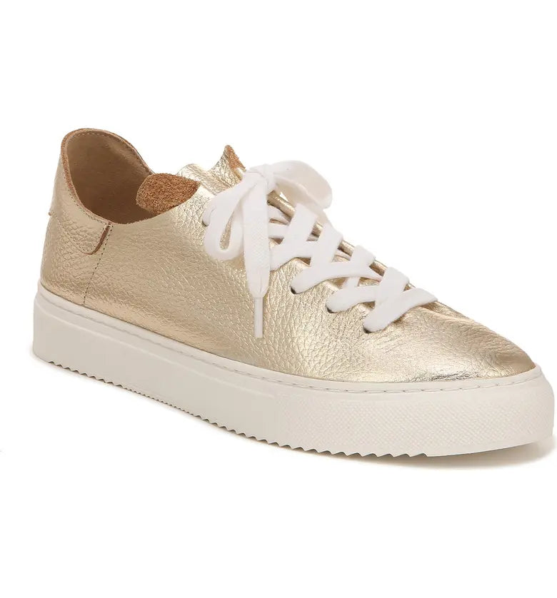 Sam Edelman - Poppy Lace Up Sneaker (Gold Leather)